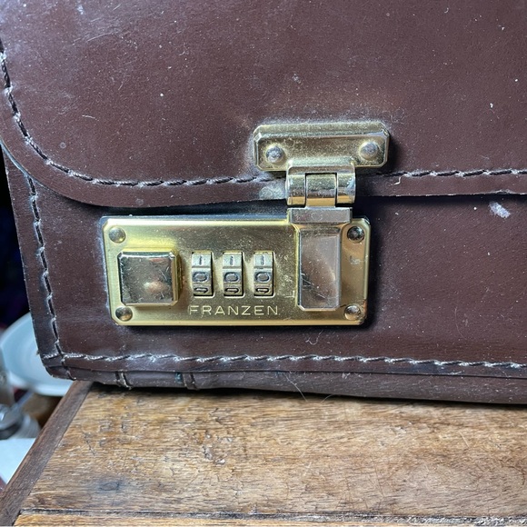 Franzen | Bags | Vintage Brown Leather Pilot Briefcase Luggage Doctors ...
